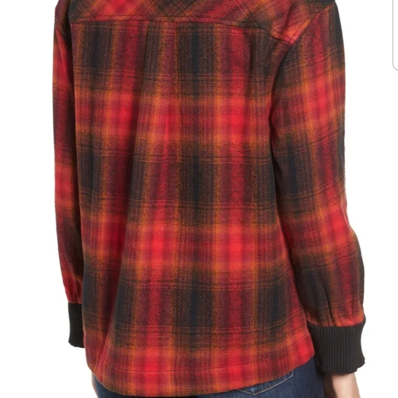 bp | Jackets & Coats | Bp Plaid Barn Jacket Blk Nat Ombre Pld Medium ...